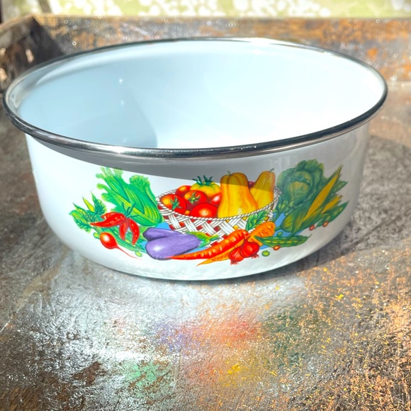 Dining | Vintage Enamelware Nested Bowl Vegetables From The Garden ...